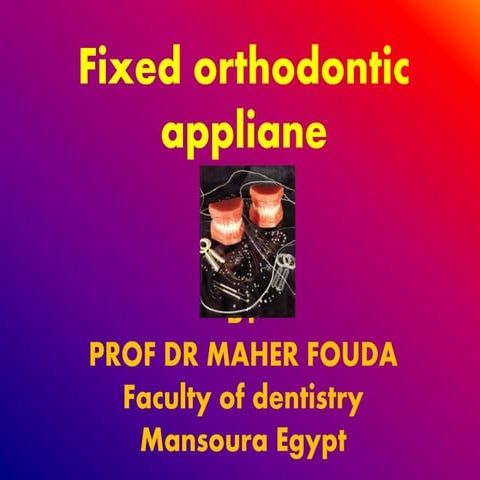 Fixed appliance | PPT