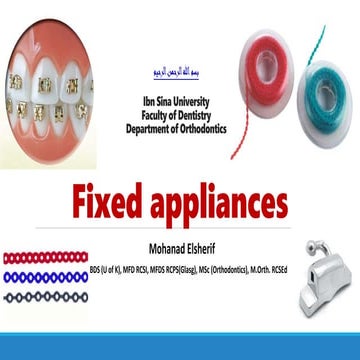 Fixed appliances | PPTX