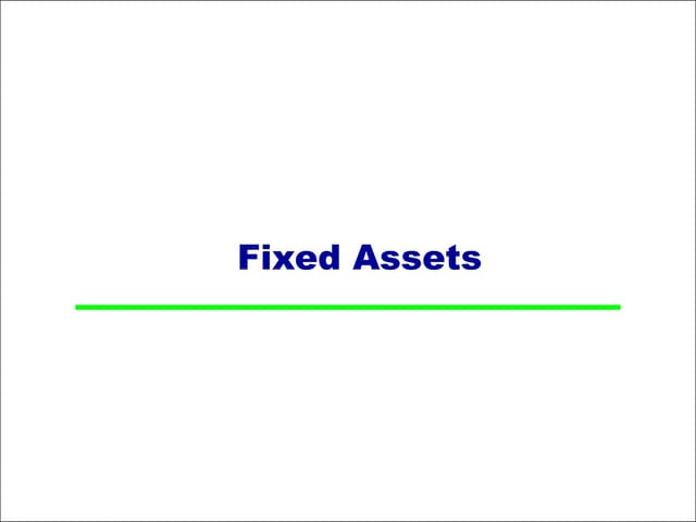Fixed Asset Process | PPTX