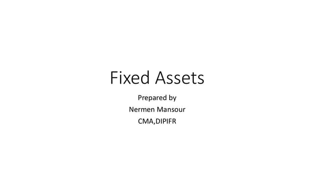 Overview to the Oracle Fixed Assets Module | PPTX