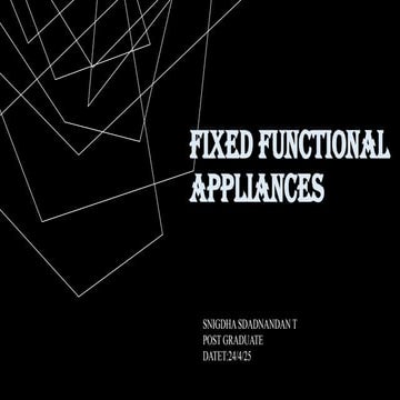 fixed functional appliance in Orthodontics | PPTX