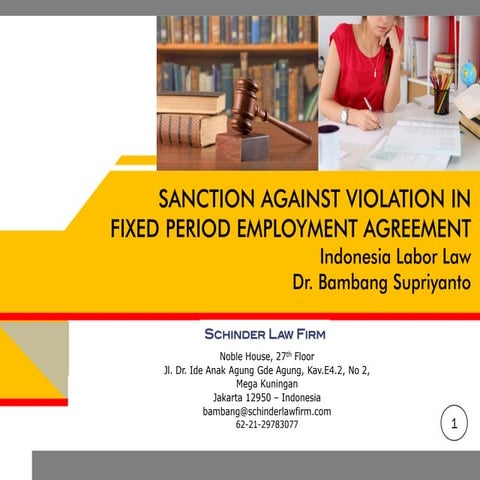 Fixed period employment agreement indonesia labor law | PDF