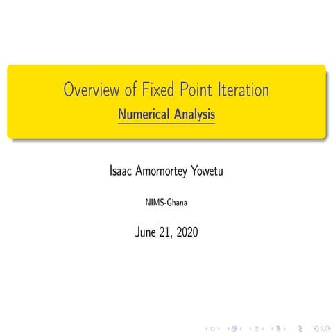Fixed point iteration | PDF