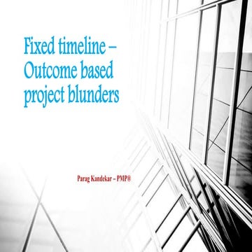 Fixed timeline and budget projects | PPT