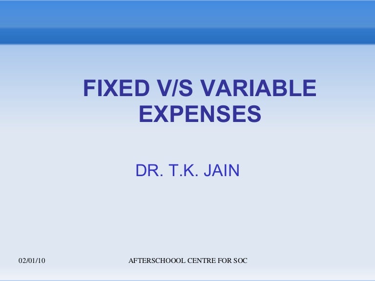 Fixed Vs Variable Expenses fixed-vs-variable-expenses