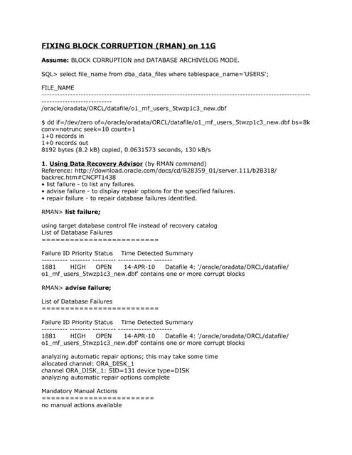 Db health check | PDF