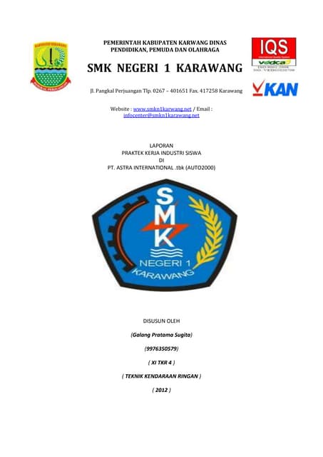 Contoh Power Point Presentasi PKL | PPT