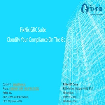 Fixnix GRC Suite A Glance | PPTX