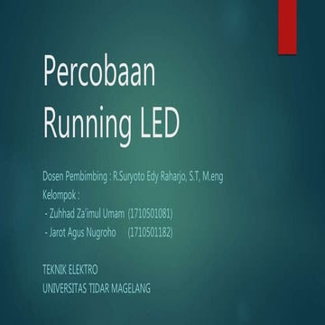Running LED with ATmega 16 | PPTX