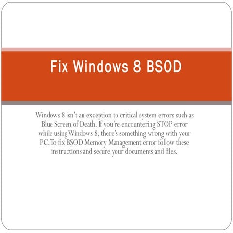 BSOD Presentation | PPTX