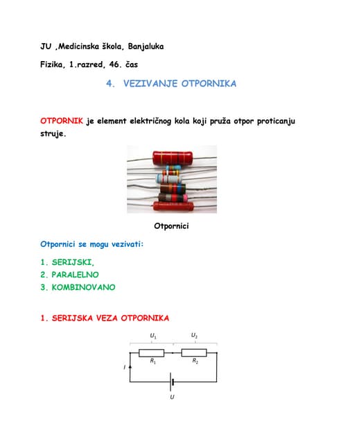 Električni otpor 16 | PPT