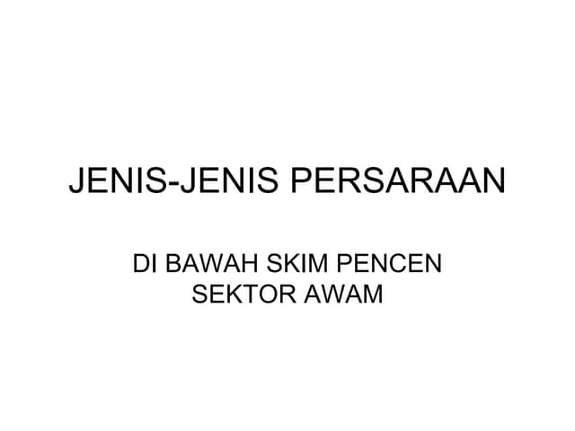 Persaraan dan kaedah persaraan | PPT