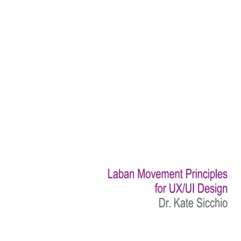 Laban Principles for UX Design | PPT