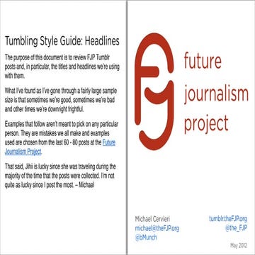 Fjp style guide-headlines | PDF