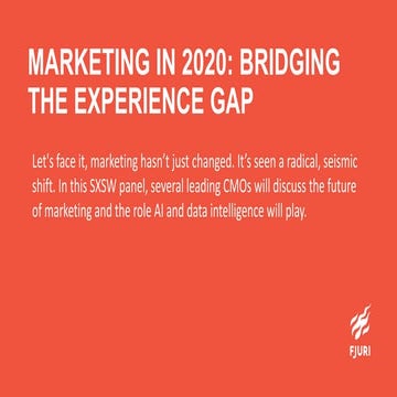 Marketing in 2020: Bridging the Experience Gap | PDF