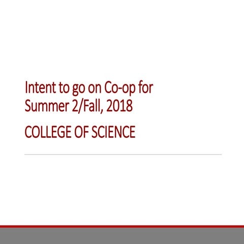 Clemson University Co op Program Orientation by Dr. Jeff Neal, Director ...