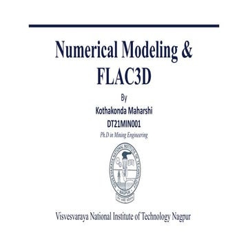 Numerical Modeling And Flac3d Introductionpptx 3 D Graphics Computer Software And Applications