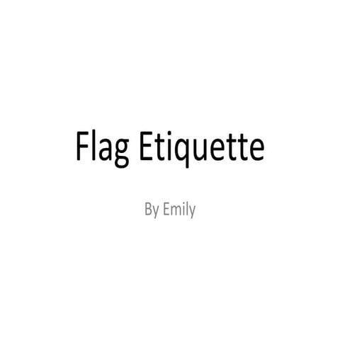U s flag etiquette revised | PPT