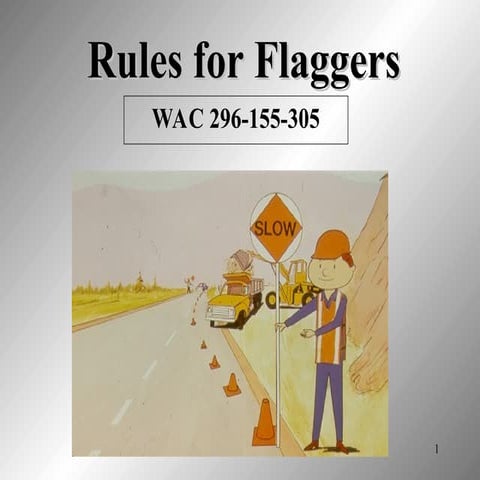 FLAGGER SAFETY TRAINING................ | PPT