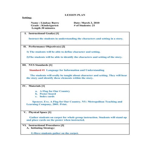 Flag Lesson Plan | DOC