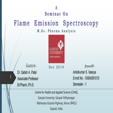 Flame Emission Spectroscopy (FES) Instrumentation | PPTX