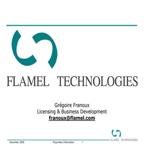 Flamel Short Corporate 2009 | PDF