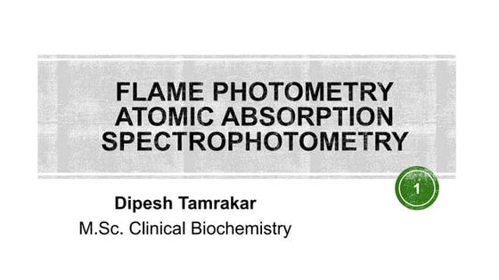 Flame Emission Spectroscopy (FES) Instrumentation | PPTX | Chemistry ...