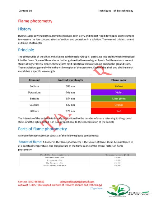 Flame Atomic Emission Spectroscopy.-pptx | PPTX | Chemistry | Science