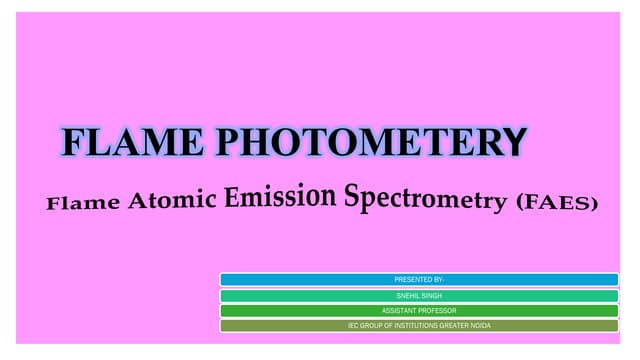 Flame photometry | PPTX