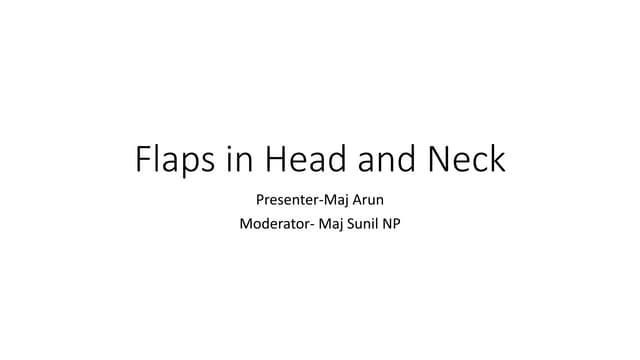 Reconstruction in head and neck surgeries | PPTX