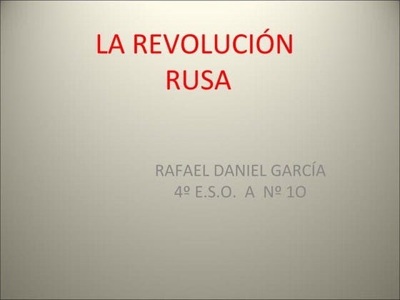 Revolución Rusa | PPT