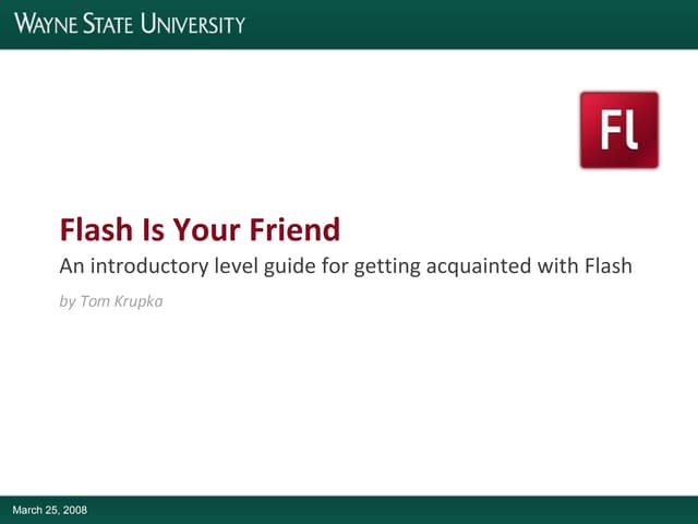 An introduction to adobe flash cs3 | PPTX