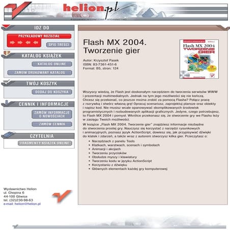 Flash MX 2004. Tworzenie gier | PDF