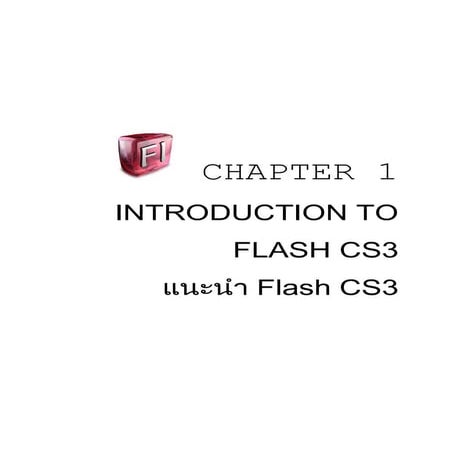 พื้นฐาน Adobe Flash CS3 ตอนที่1 | PDF