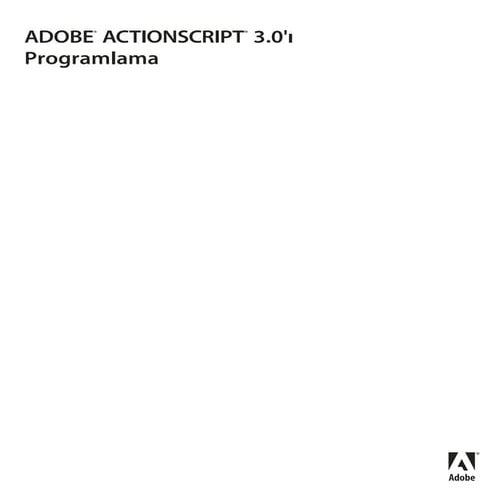 Adobe Flash As3 Actionscript 3 Ile Programlama Türkçe Pdf 