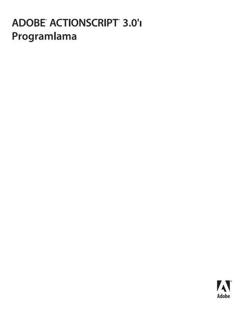 Adobe Flash As3 Actionscript 3 Ile Programlama Türkçe Pdf
