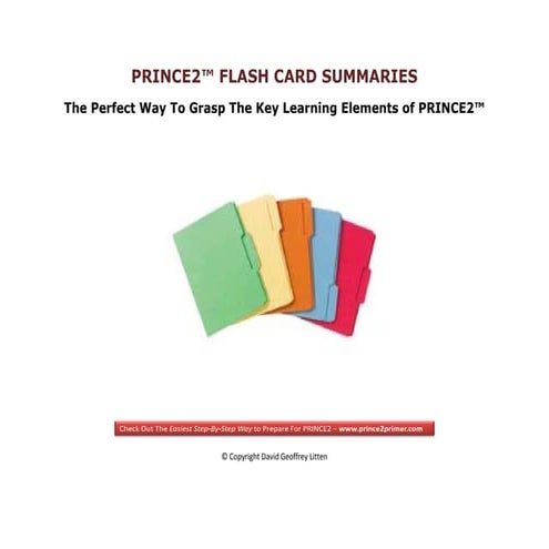 Prince 2 Flashcard for exam preperations | PPT