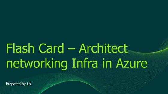 Flash card introduction to azure vm | PPTX