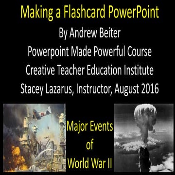 Flashcard PowerPoint assignment for Andrew Beiter | PPTX