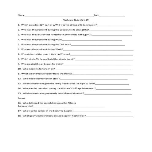 Flashcard quiz 1 15 | PDF