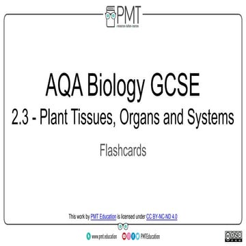 Flashcards - 2.3 Plant Tissues, Organs and Systems - AQA Biology GCSE.pdf