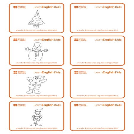 Flashcards christmas-bw | PDF