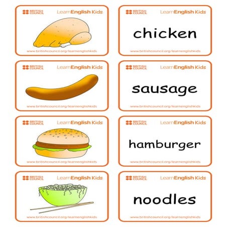 Flashcards food-set-2 | PDF