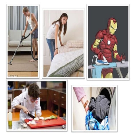 Flashcards household tasks | PPTX