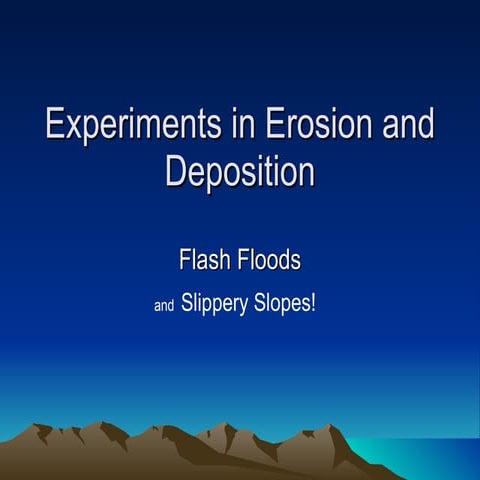 Flash flood! | PPT | Geography | Science