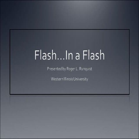 Flashina Flash | PPT