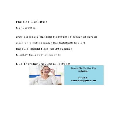 Flashing Light BulbDeliverablescreate a single flashin.docx
