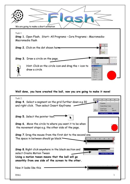 simple exercises in Macromedia flash 8 | DOCX | Computer Animation ...
