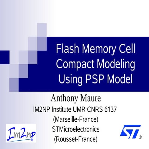 Flash Memory Cell Compact Modeling Using Psp Modelslidepdf Operating Systems Computer