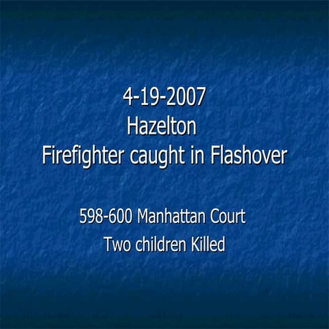 Flashover Survivor Shows Gear | PPT